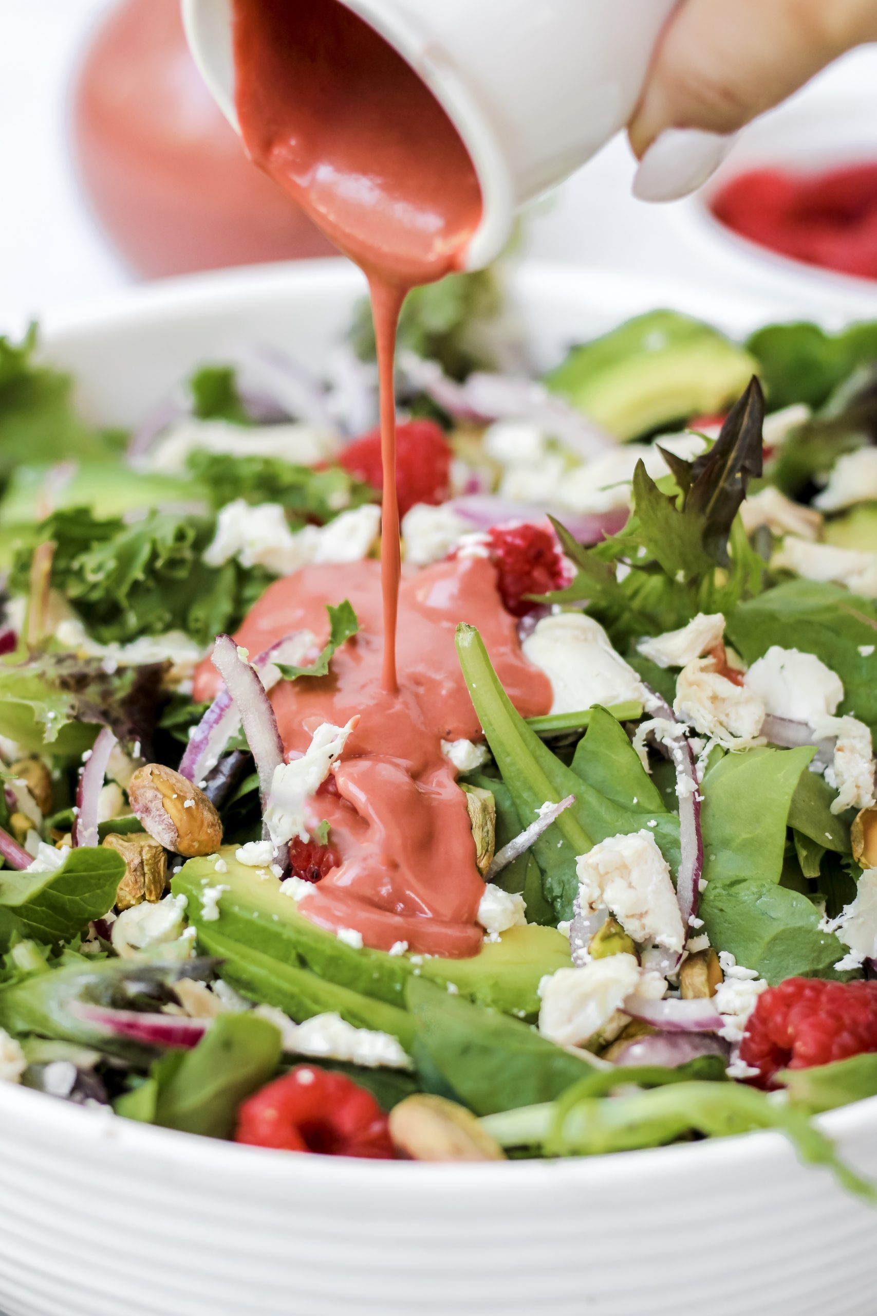 Raspberry Pistachio Salad with Raspberry Vinaigrette – Live Healthy ...