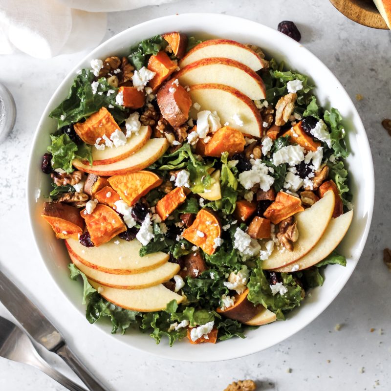 Fall Harvest Kale Salad – Live Healthy with Lexi